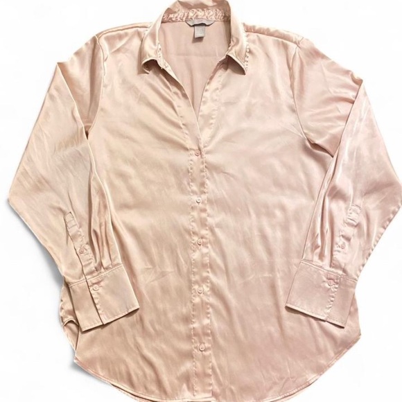 H&M | Shirts | Hm Mens Light Pink Button Down Shirt | Poshmark